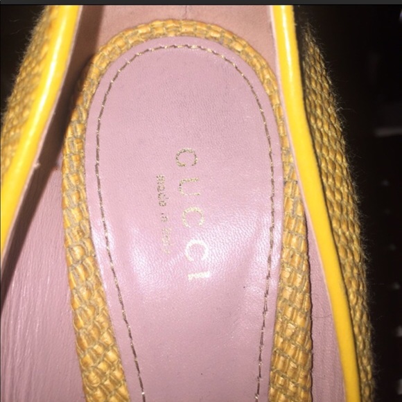 Gucci | Shoes | Yellow Gucci Woven Raffia Pumps | Poshmark